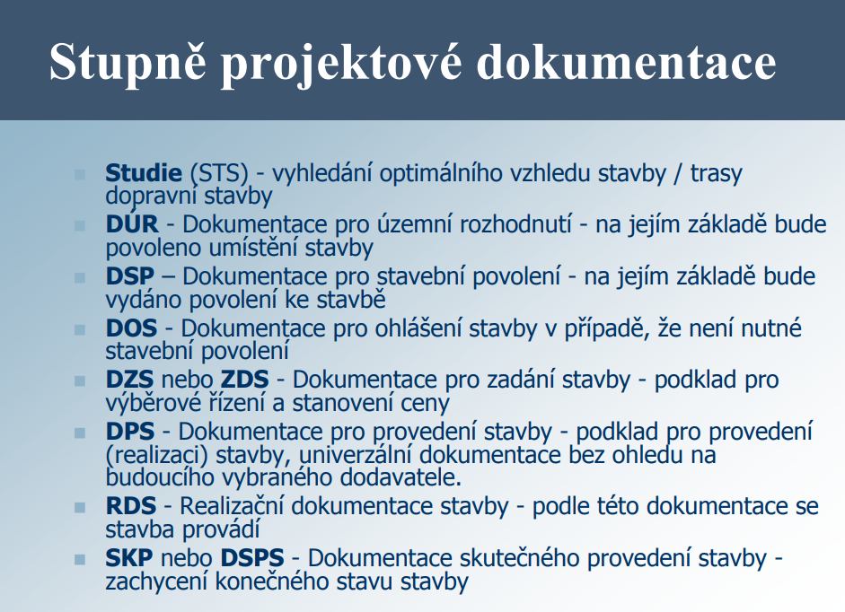 Stavební a projektová dokumentace a Vyhláška č. 499/2006 Sb. o dokumentaci staveb - OrgPad